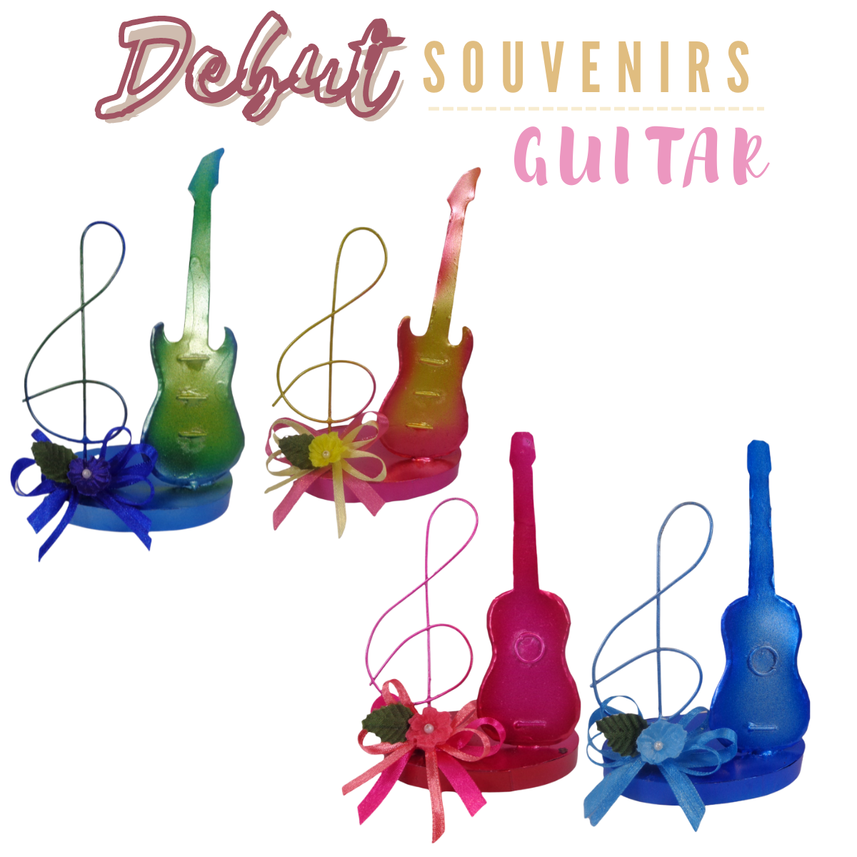 DEBUT SOUVENIRS AND GIVEAWAYS TIN & WIRE GUITAR (MINIMUM ORDER OF 20PCS) by LIMAN GLASS HANDRCAFTED